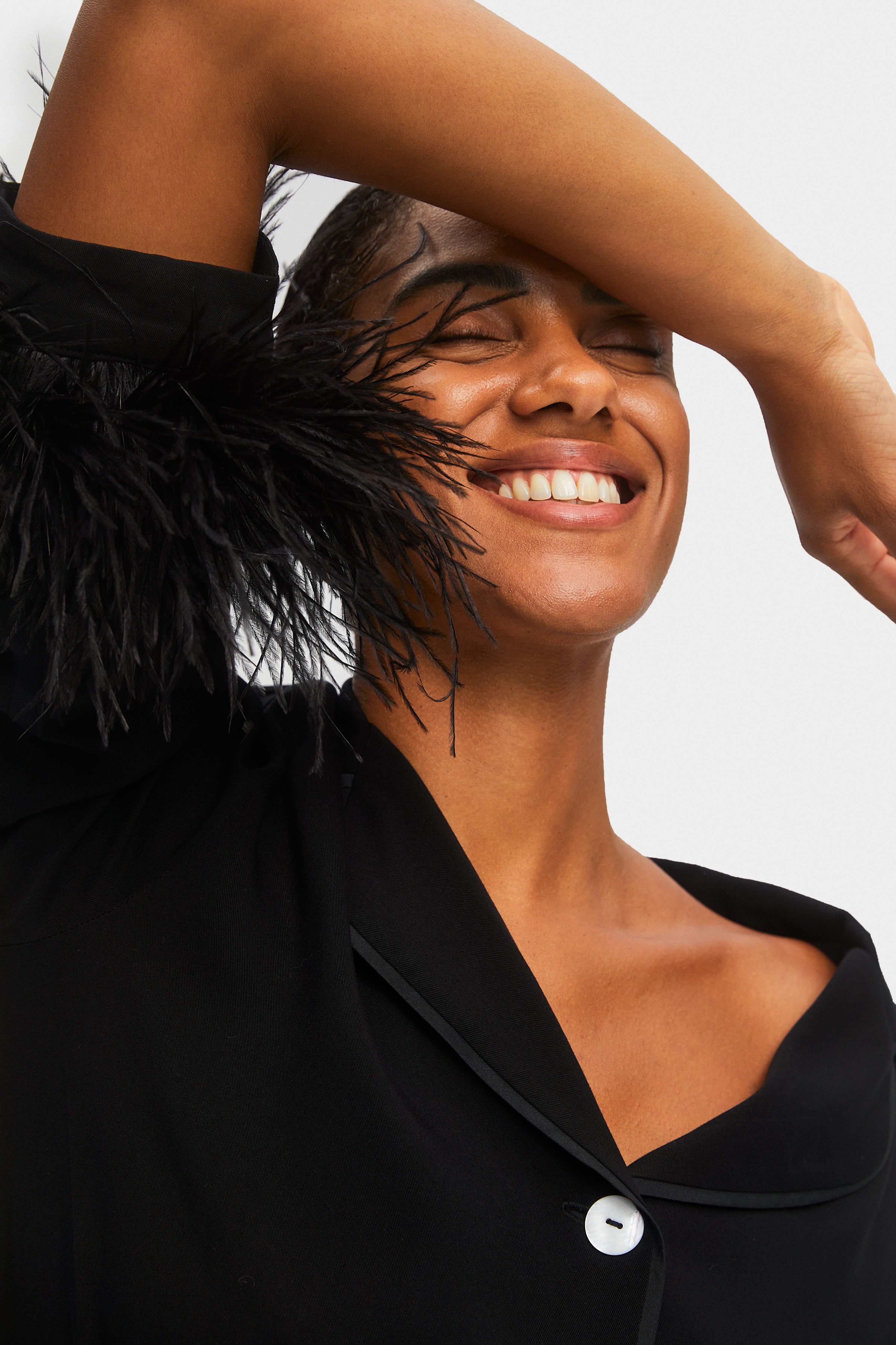 Feather pajamas | Women's black pjs set | The Daily SLEEPER – Sleeper