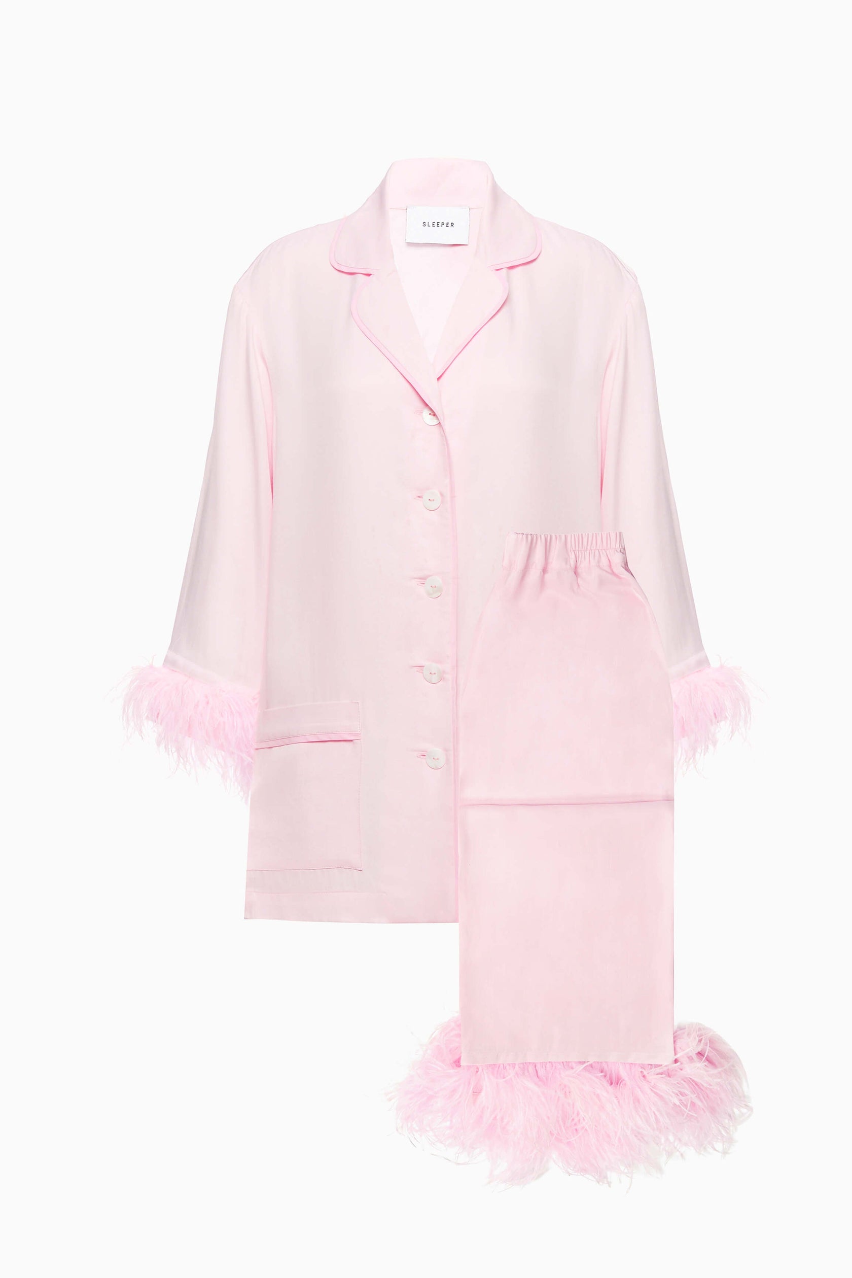 Feather pajamas | Women's black pjs set | The Daily SLEEPER – Sleeper