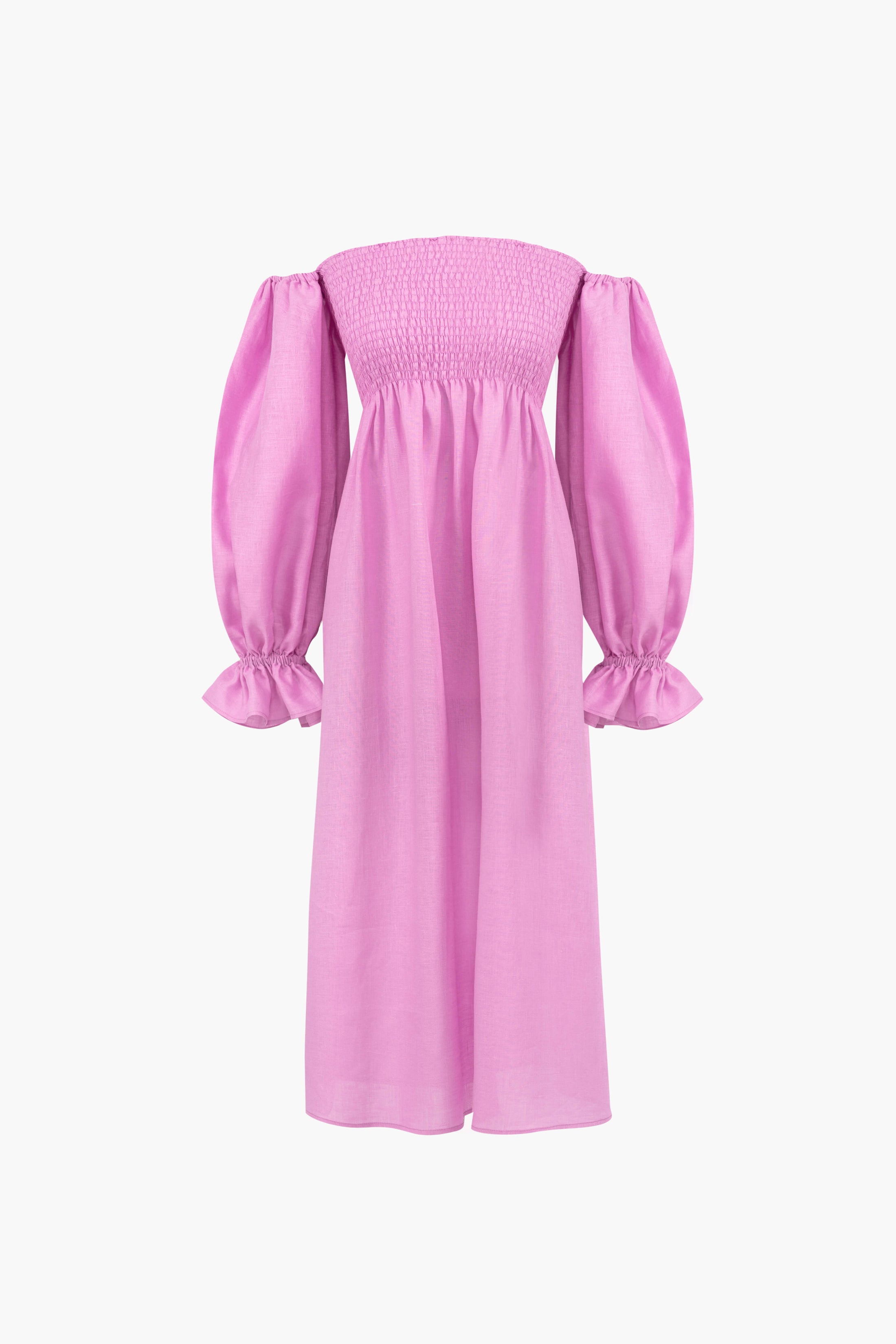 SLEEPER Atlanta dress | Navy linen dress for women – Sleeper